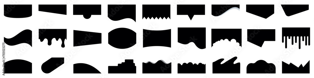 Set of shapes for website. Collection of Abstract Design Element for ...