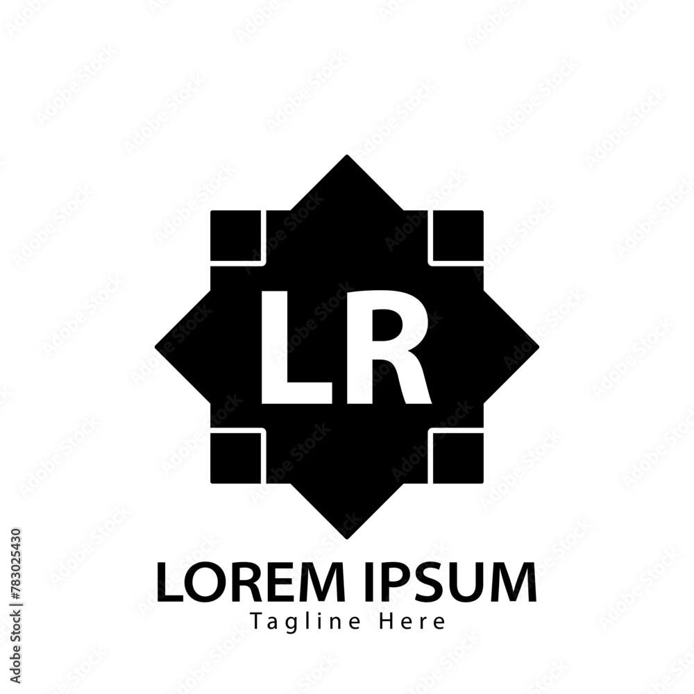 letter LR logo. LR. LR logo design vector illustration for creative ...