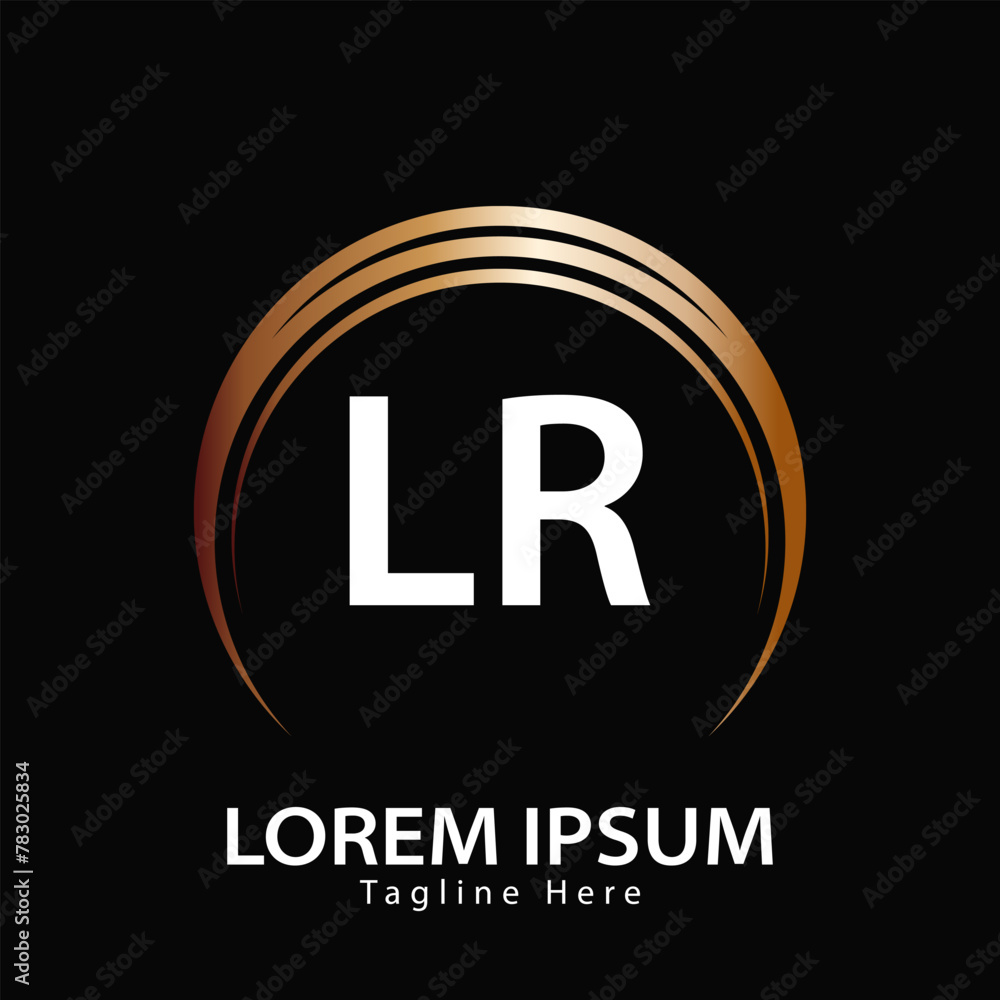 letter LR logo. LR. LR logo design vector illustration for creative ...