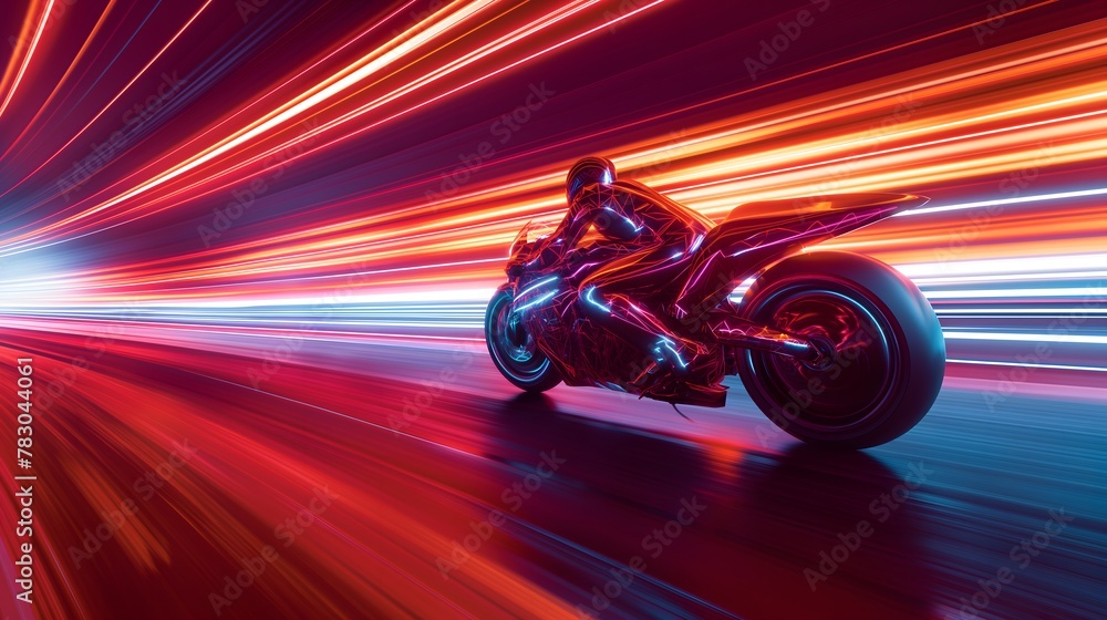 Velocity in Vivid Hues. Mesmerizing Light Trails of High-Speed Motion ...