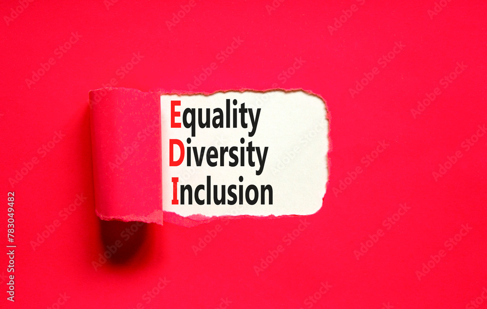 EDI equality diversity inclusion symbol. Concept words EDI equality ...