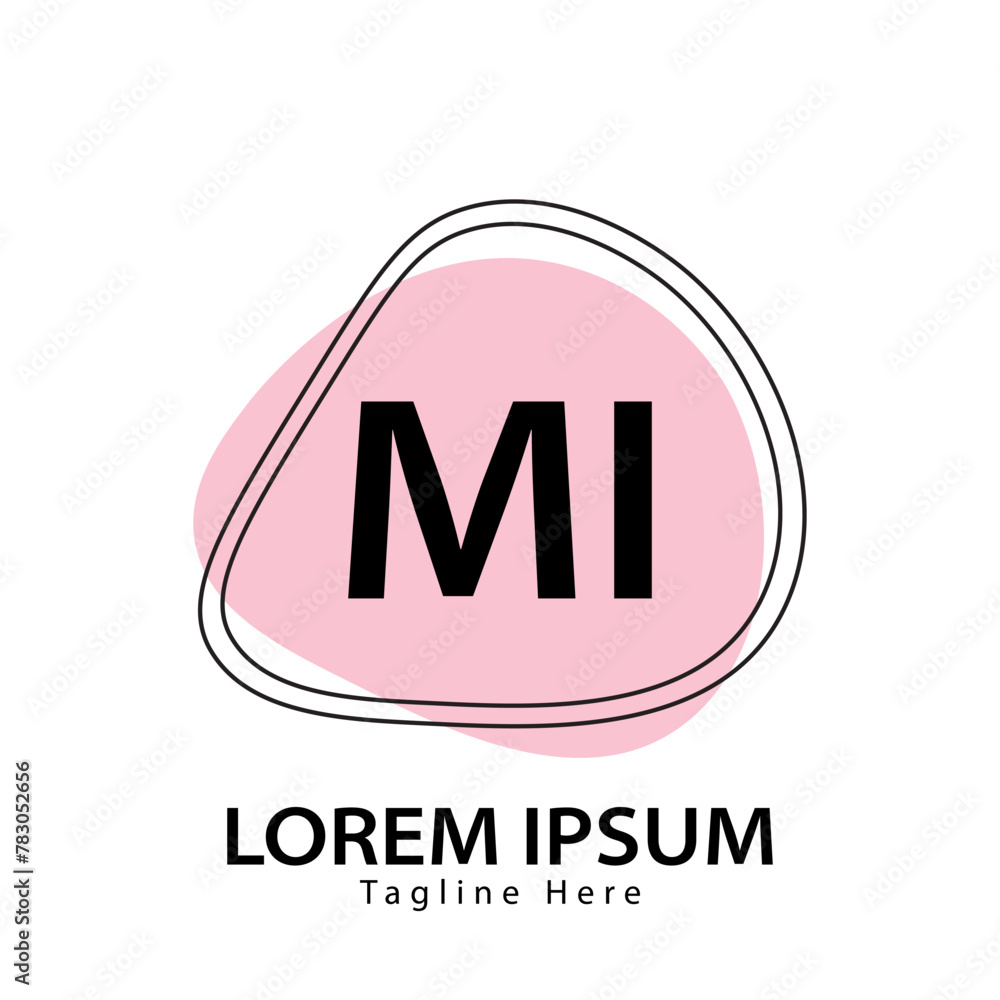 letter MI logo. MI. MI logo design vector illustration for creative ...