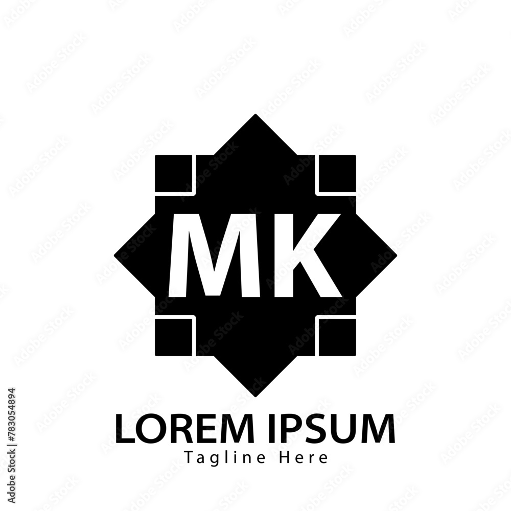 letter MK logo. MK. MK logo design vector illustration for creative ...
