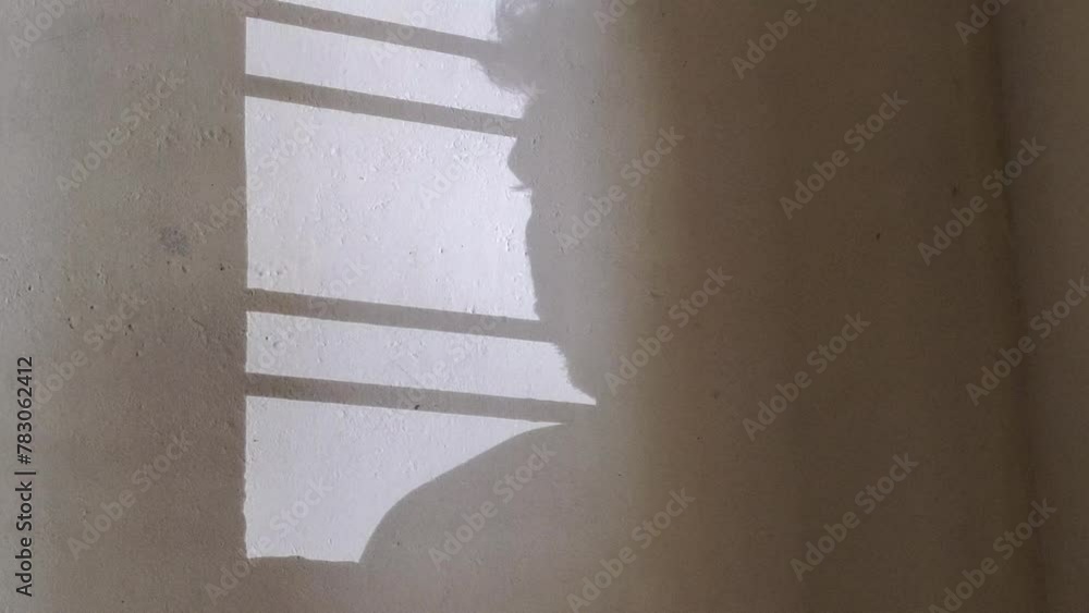 Vidéo Stock An unrecognizable shadow silhouette of a sleepless ...
