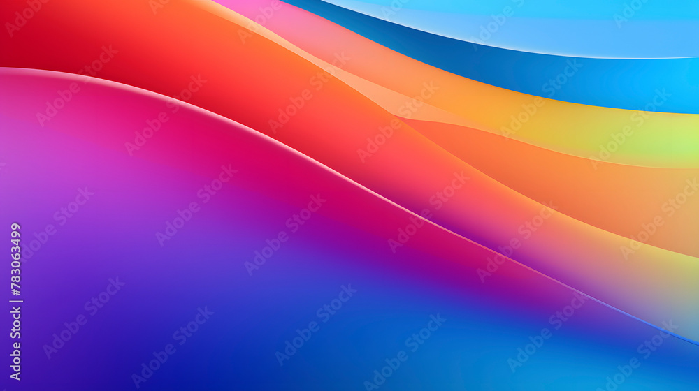Digital technology rainbow color gradient curve abstract poster web ...