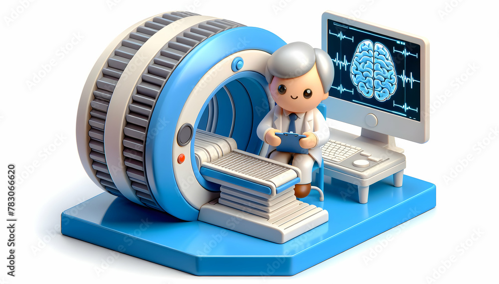 Neuroscientist using MRI Machine to Map Brain Activity in Candid Daily ...