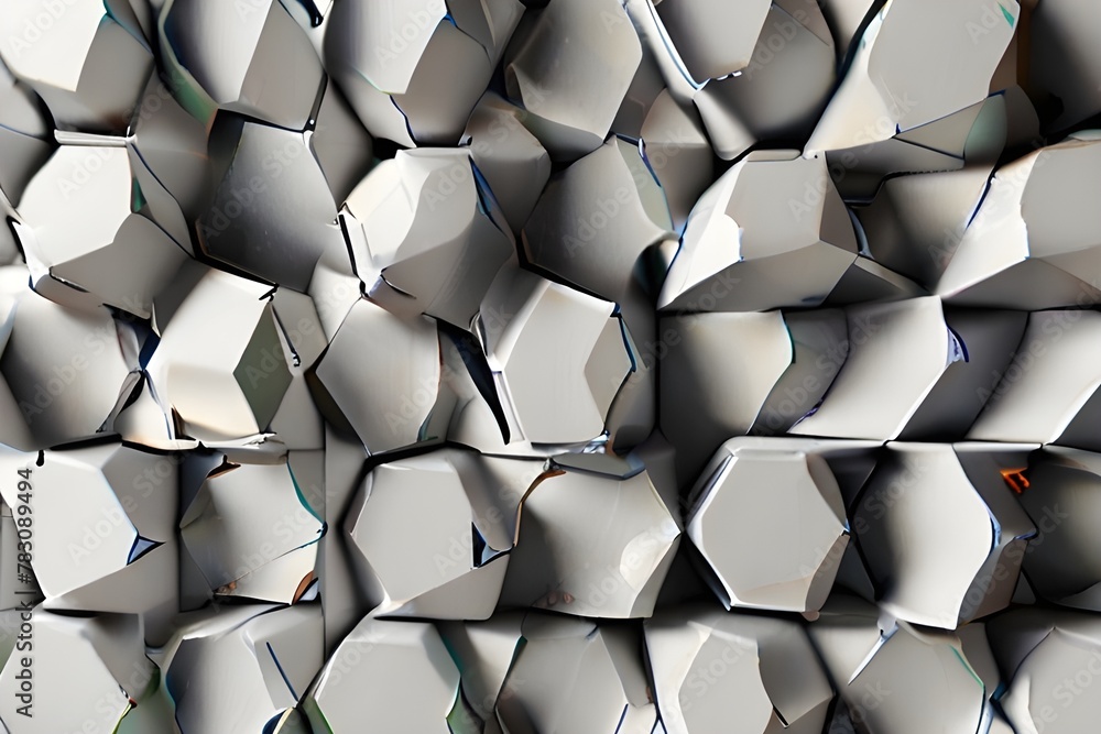 Abstract Hexagon Geometric Surface Loop 1A: light bright clean minimal hexagonal grid pattern ...