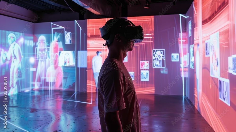Phygital art installation where physical and digital realities merge ...