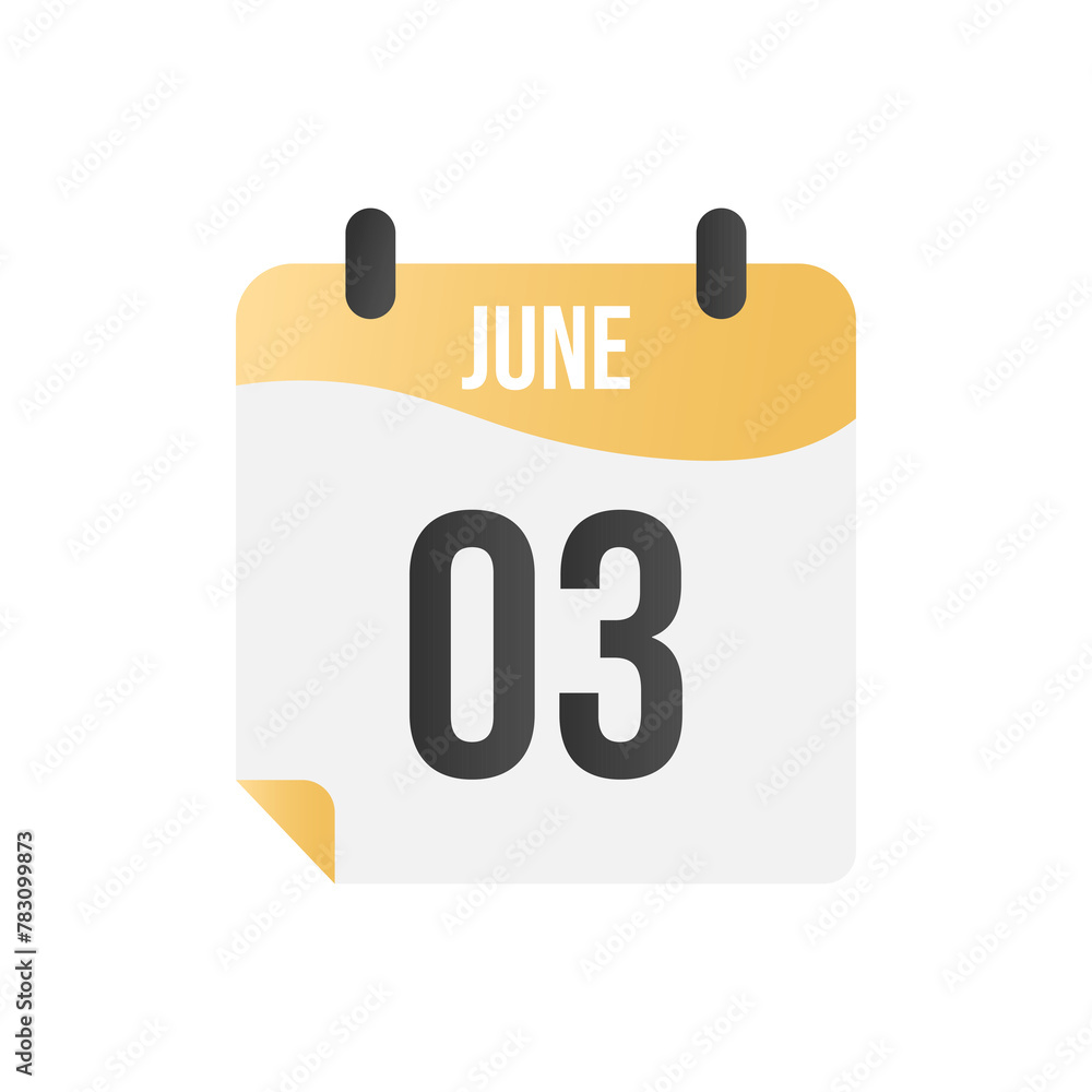 June month calendar on transparent background, work schedule Stock ...