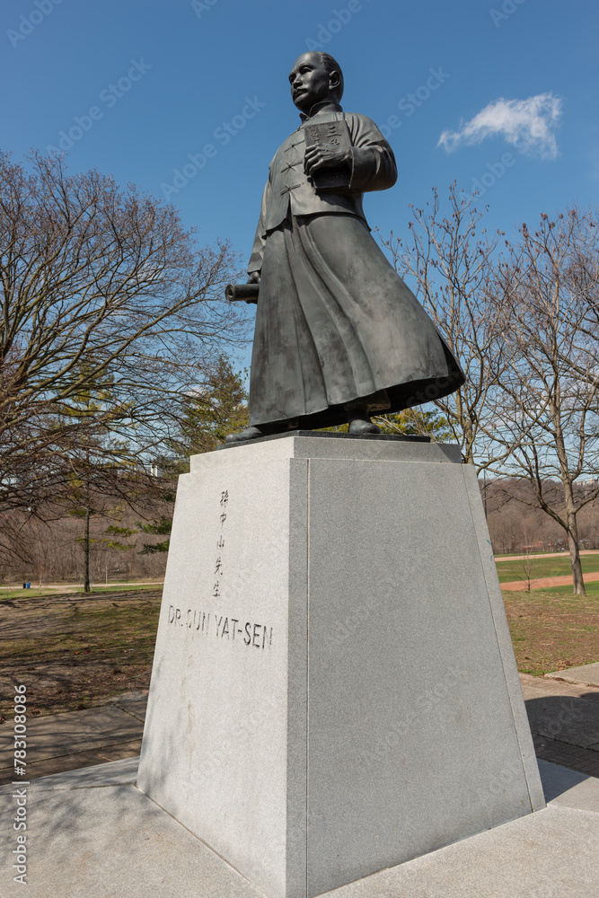 Statue of Dr. Sun Yat-Sen, Chinese revolutionary figure, located at ...