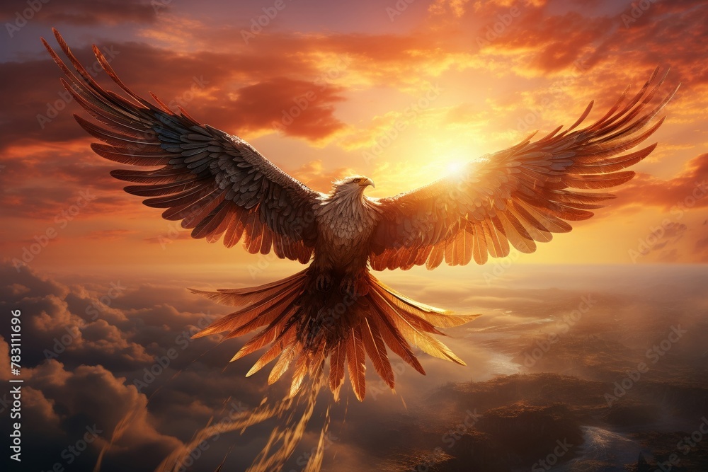 A genetically enhanced individual with wings made of shimmering ...