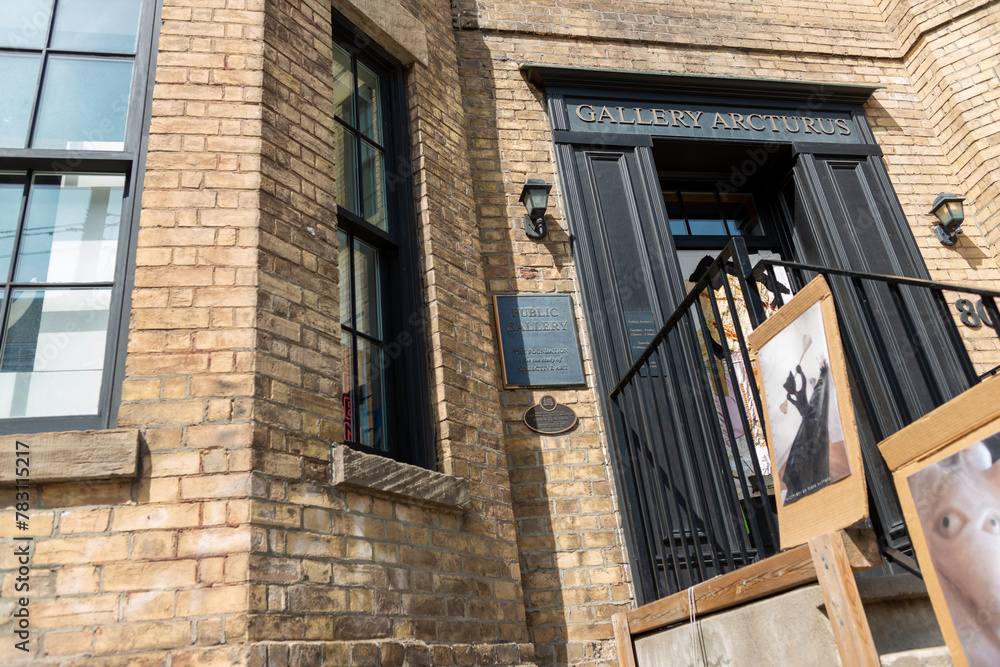 exterior building facade and sign of Gallery Arcturus located at 80 ...