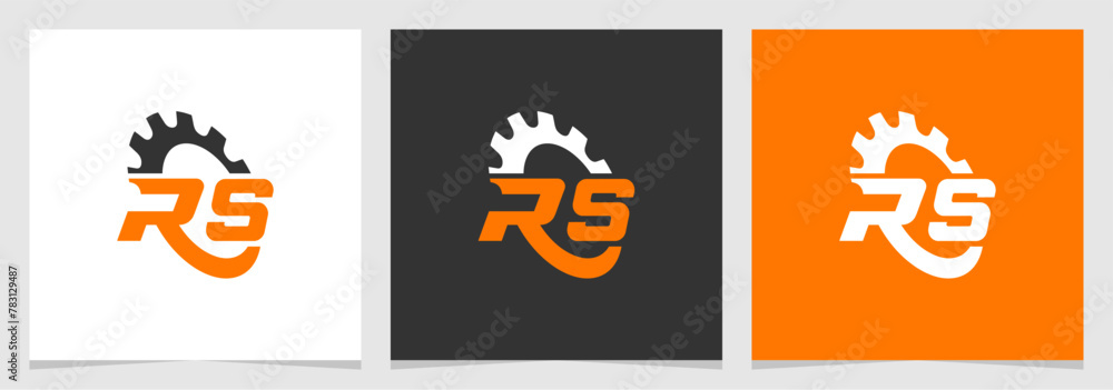 Initial RS Modern Gear Automotive Logo Vector , Letter Repair Symbol ...