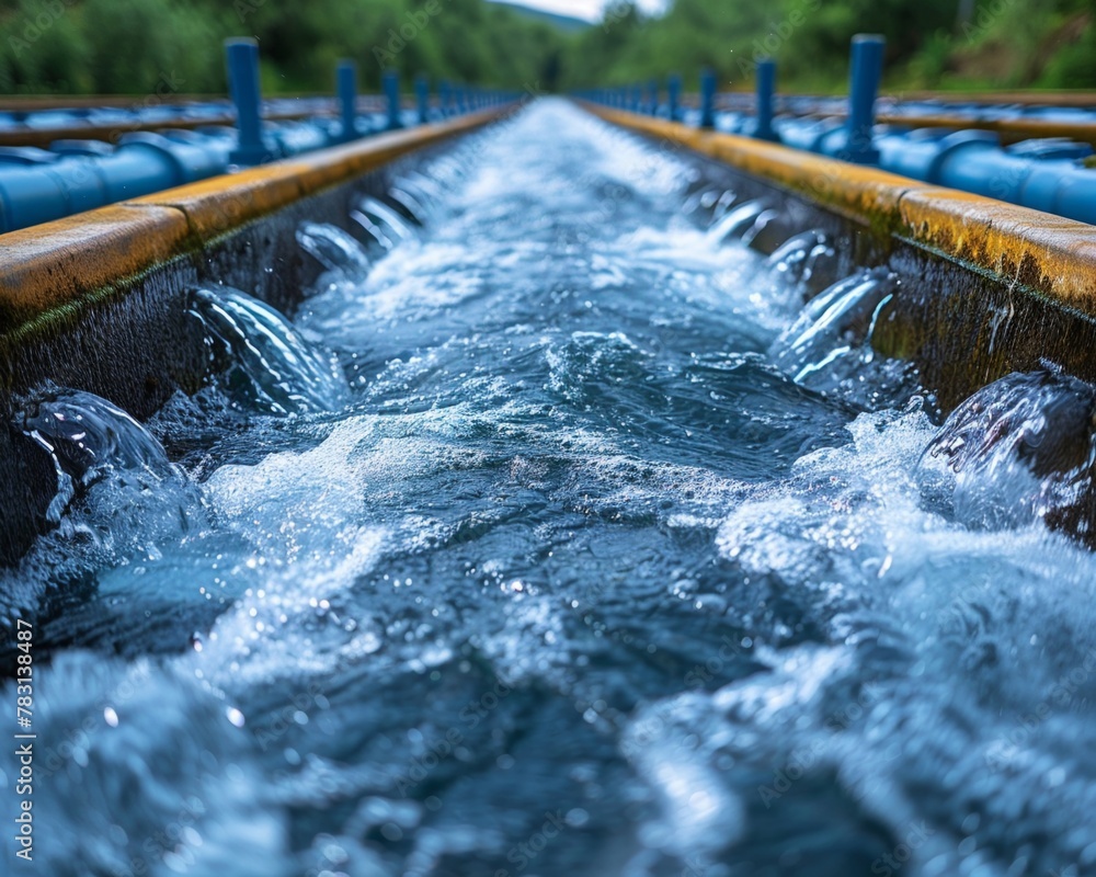 Water resources and conservation efforts visualized with clean water ...