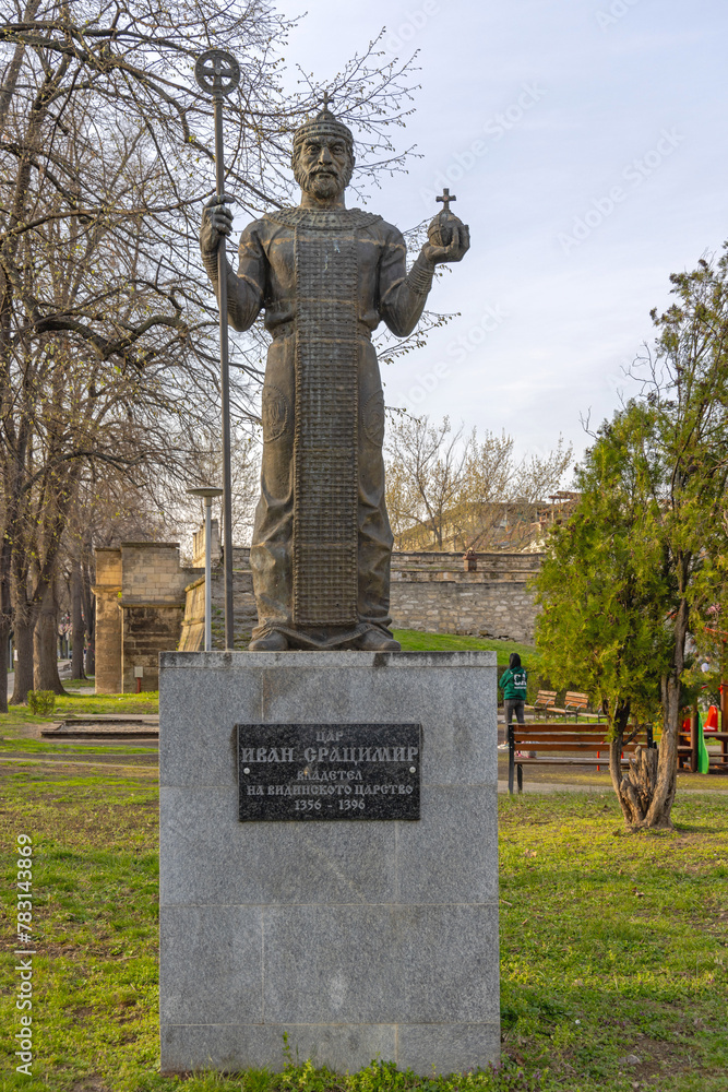 Bronze Statue of Tsar Ivan Sratsimir at Town Park in Vidin Bulgaria ...