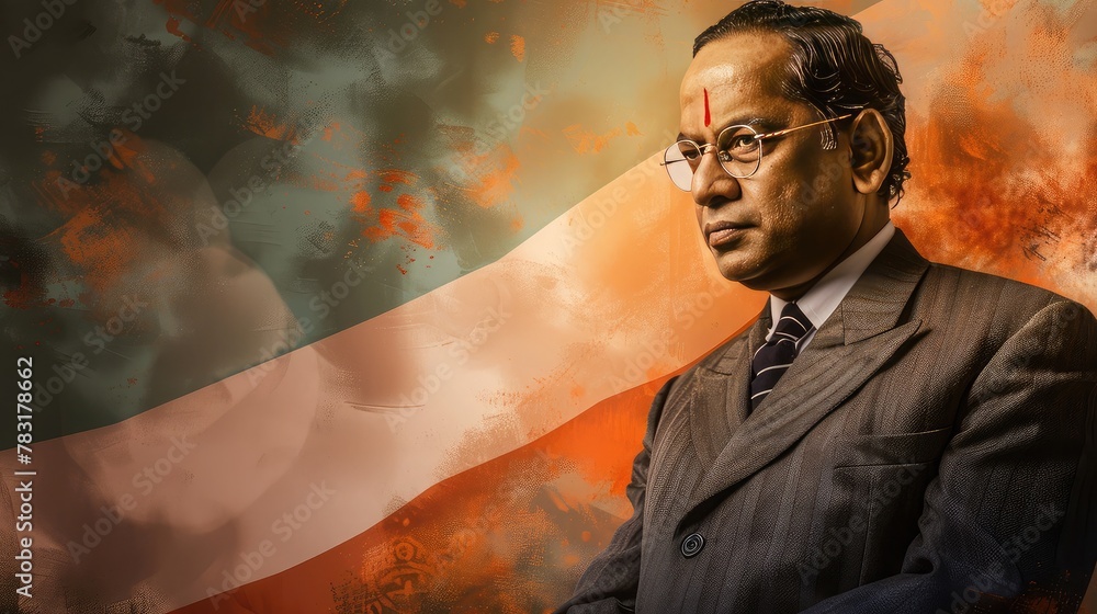 banner background National Ambedkar Jayanti Day theme, and wide copy ...