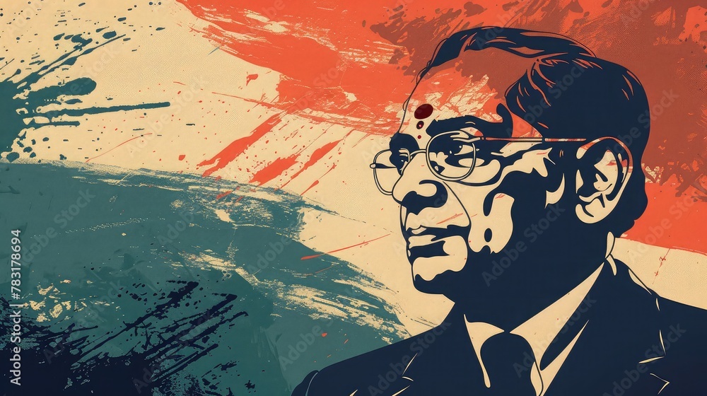 banner background National Ambedkar Jayanti Day theme, and wide copy ...