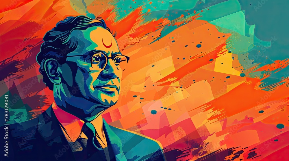 banner background National Ambedkar Jayanti Day theme, and wide copy ...