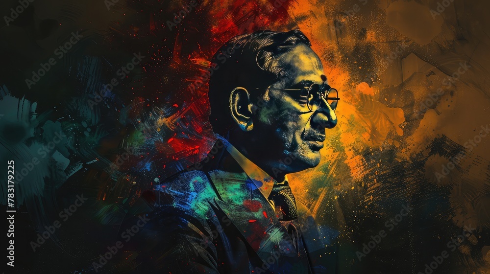 banner background National Ambedkar Jayanti Day theme, and wide copy ...