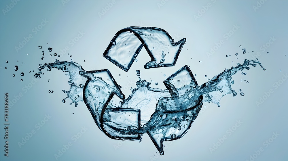Flowing Recycle Symbol Showcases the Fluidity and Essential Nature of ...