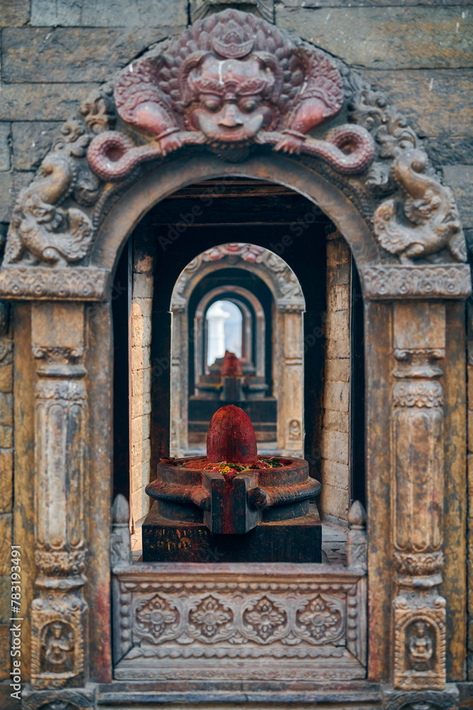 Ancient votive shrine of Pandra Shivalaya with Shiva Lingam in ...
