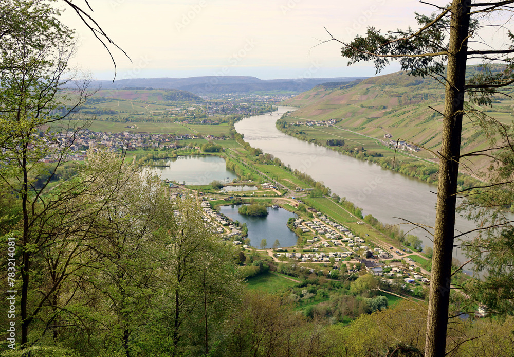 Aussicht auf den Triolago bei Riol an der Mosel in Rheinland-Pfalz ...
