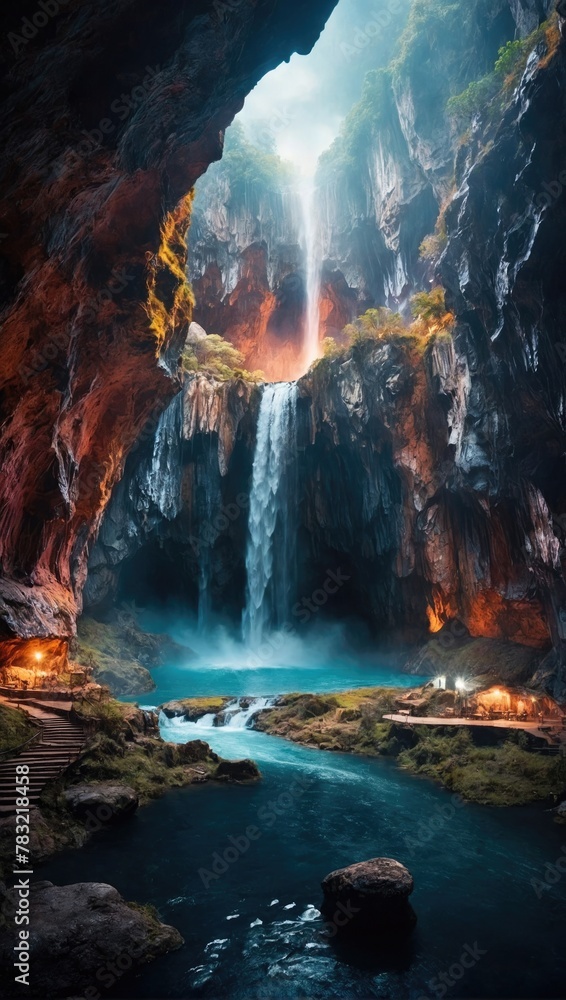 Hyper realistic color epic cinematography of the largest and beautiful ...