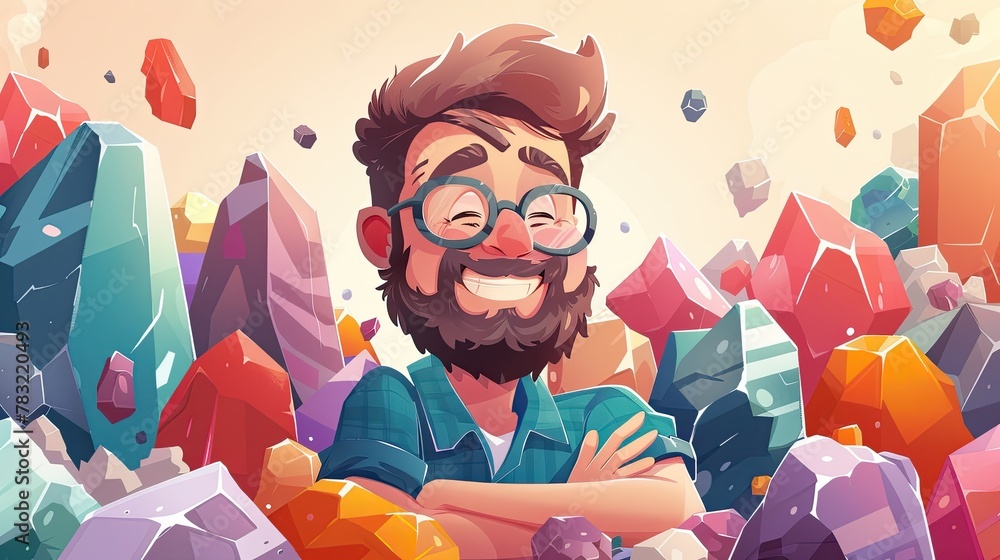 banner background National Geologist Day theme, and wide copy space, A ...