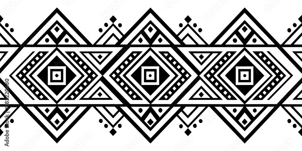 Intricate and detailed traditional african pattern design with ...