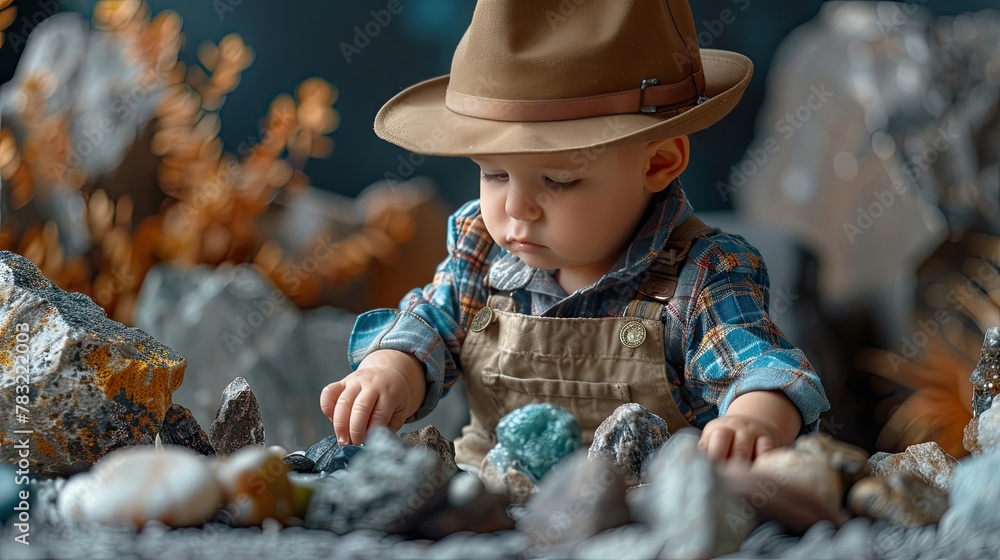 banner background National Geologist Day theme, and wide copy space, An ...