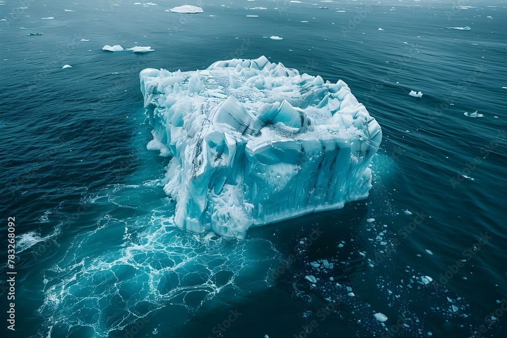 Arctic Elegy: A Solemn Iceberg Amidst Climate Change. Concept Climate ...