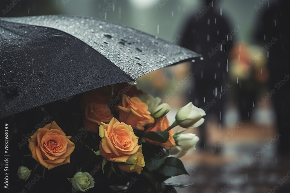 Sad bury ceremony at old cemetery church funeral farewell rest in peace ...