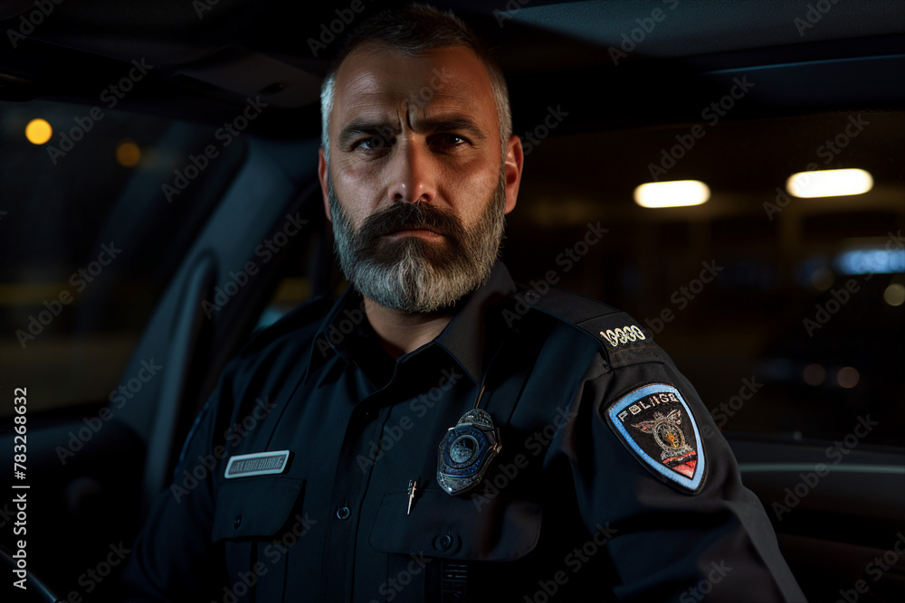 Fictional person Police man woman made with Ai generative technology ...