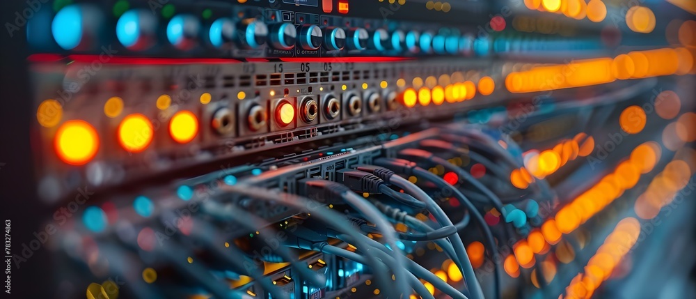 High-Tech Data Center: Futuristic Servers and Precision Cabling ...