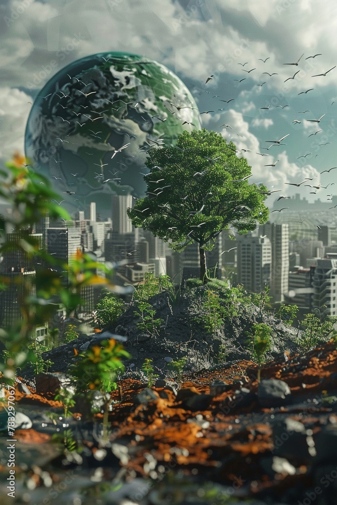 A powerful image depicting the role of forests and land use in ...