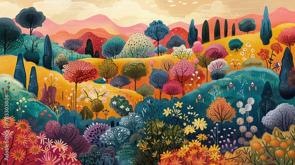 Design a breathtaking landscape that celebrates the beauty of diversity ...