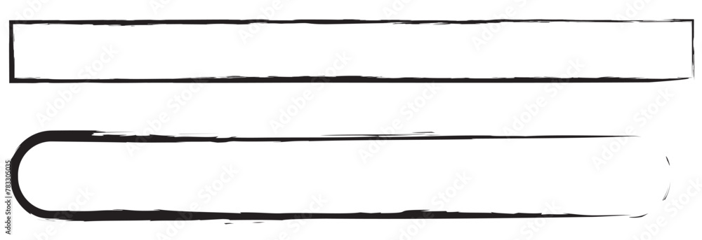 Set of highlighter brush pen hand drawn elements. Yellow realistic ...