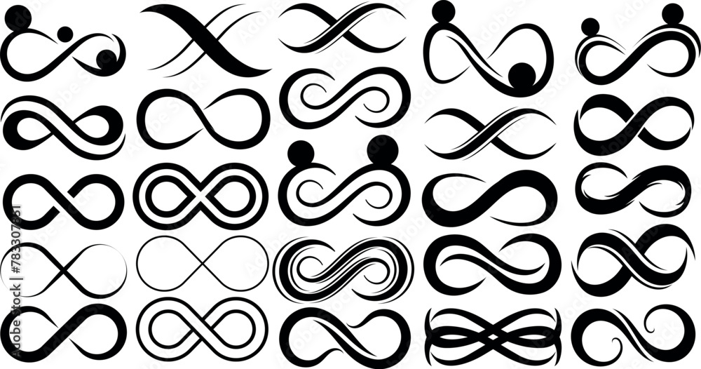Infinity loop line logo. eternity, infinite, endless, loop symbols ...