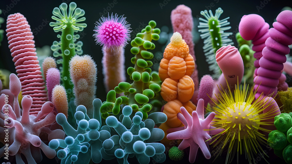 Cellular Diversity: Zooming in closer, the microscope reveals the ...