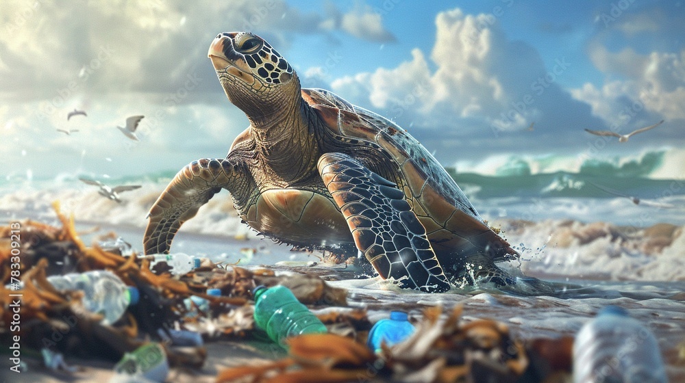 Imagine a future where turtles and conservationists team up to clean up ...