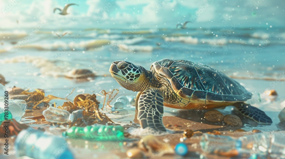 Imagine a future where turtles and conservationists team up to clean up ...