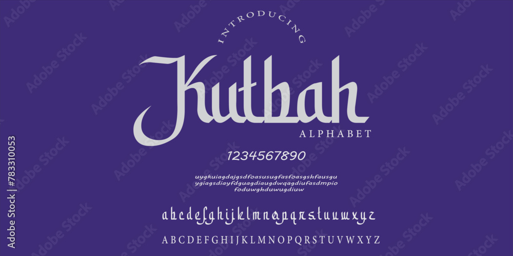 Kutbah premium luxury arabic alphabet letters and numbers. Elegant ...