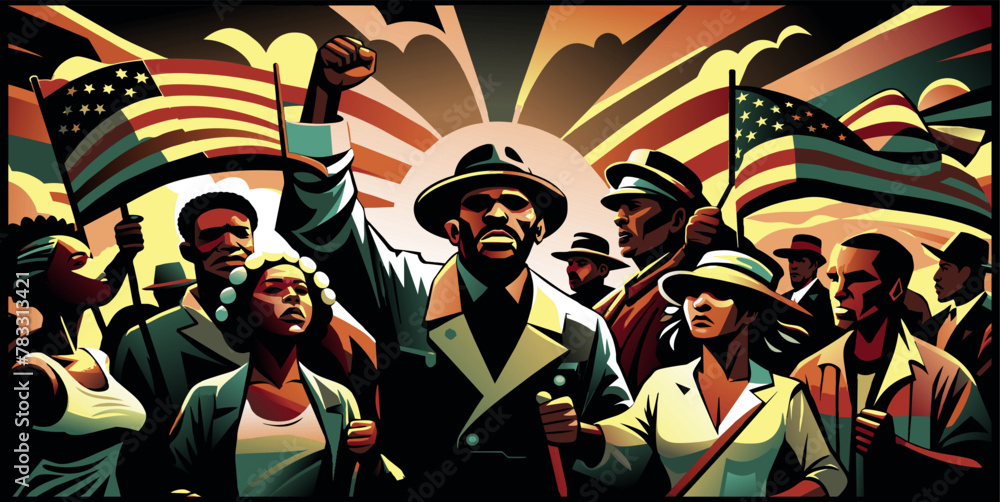 Pride Africa with raised fists, symbol of african struggle. Black ...