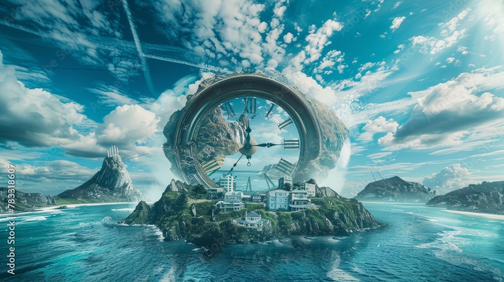 Generate an image depicting the civilization of time. maunganui and ...