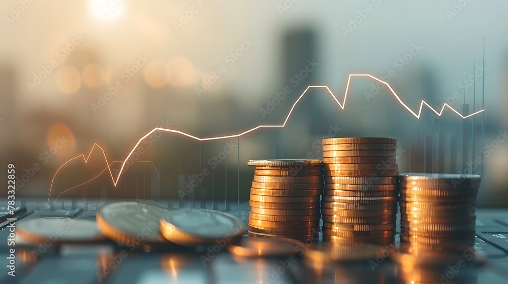 Stock market or forex trading graph and candlestick chart suitable for ...