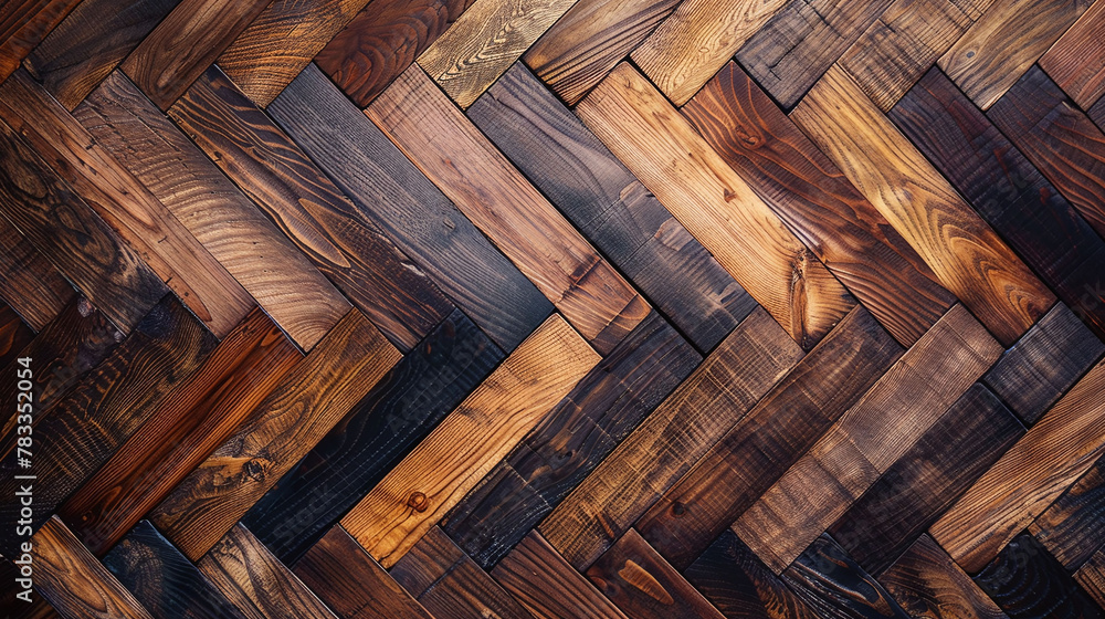 Herringbone patterned wood background. Variegated wooden parquet ...