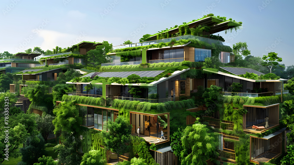 A green building development incorporating innovative technologies such ...