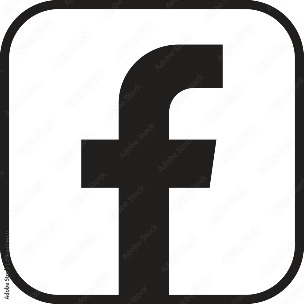 Facebook logo isolated on transparent background. Social media icons ...