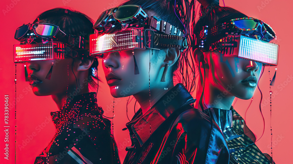 Cyberpunk Couture: Couture fashion pieces showcased by models in ... Cyberpunk Couture: Couture fashion pieces showcased by models in ...