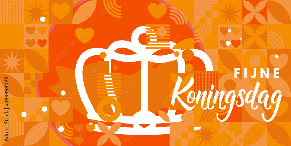 Fijne Koningsdag , king's day, netherlands national day, vector ...